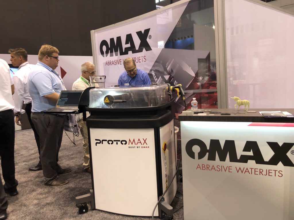 ProtoMAX Abrasive Waterjet from OMAX on Display at PRI - IndMacDig ...