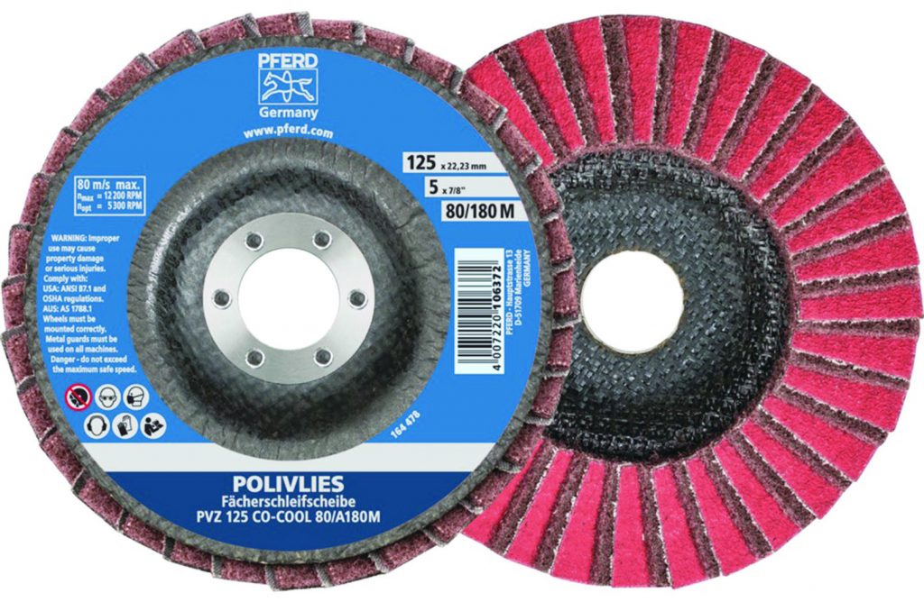 PFERD Introduces New Polivlies® Ceramic Oxide Co-cool Flap Discs ...