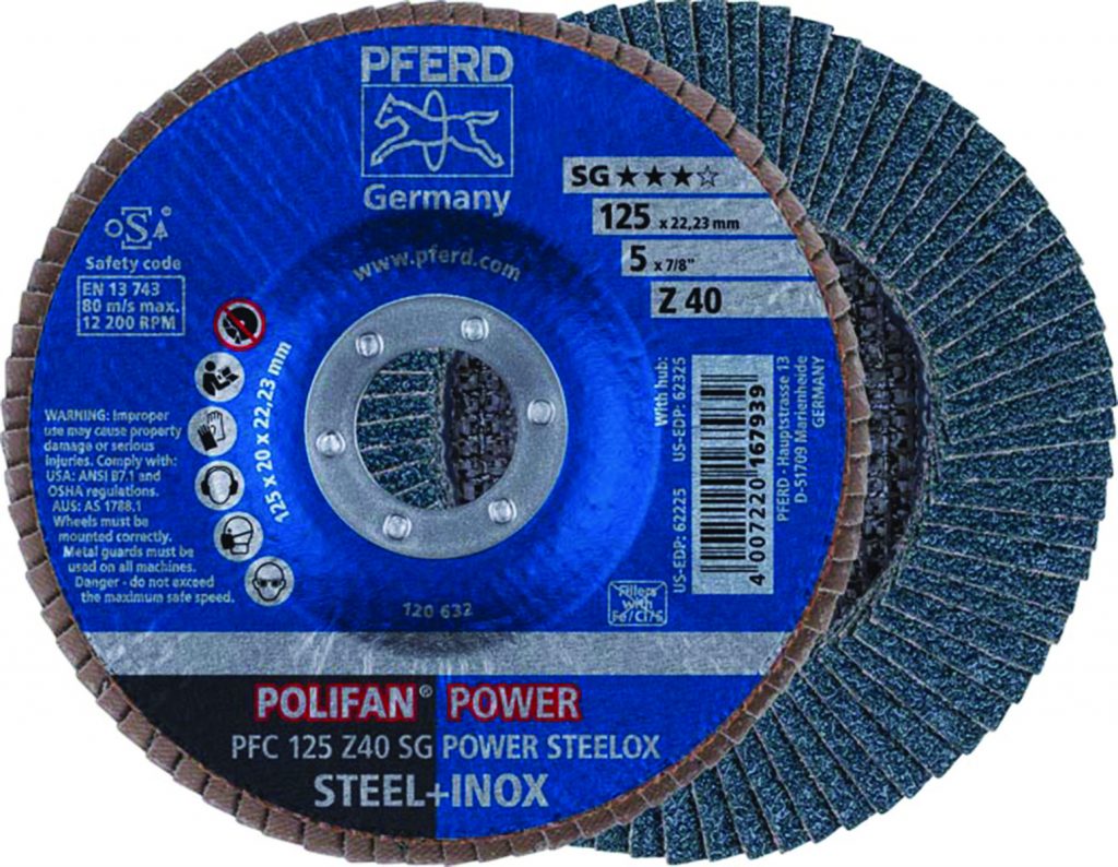 PFERD adds to its lineup of POLIFAN ® Z SG POWER STEELOX flap discs. - IndMacDig | Industrial ...